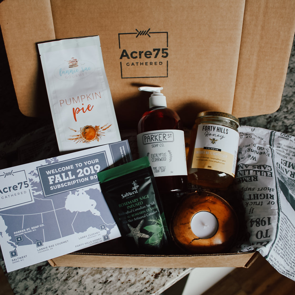 Our Past Boxes | Past Acre75 Gathered Boxes | Acre75 Gathered | Acre75.ca