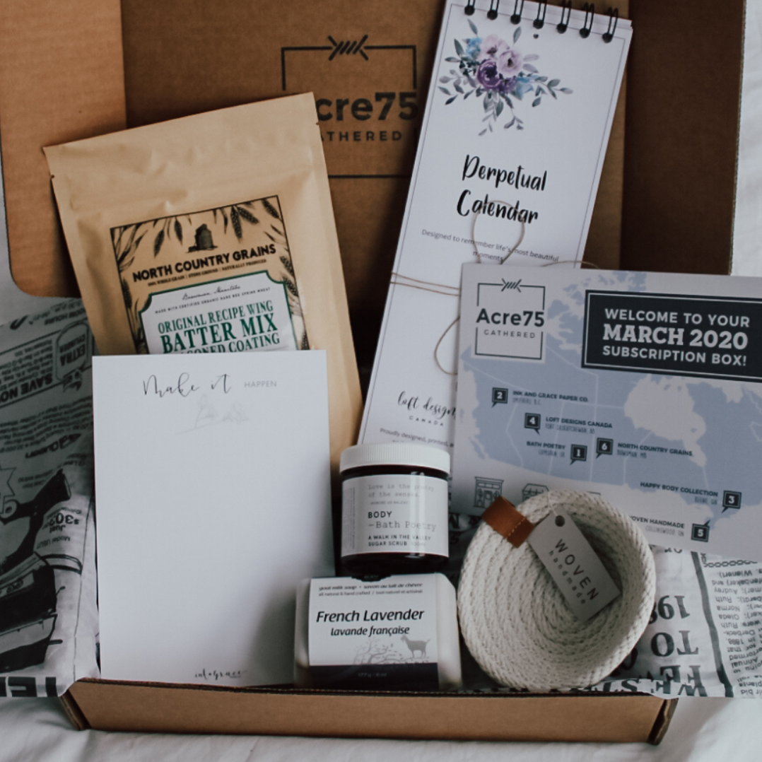 Our Past Boxes | Past Acre75 Gathered Boxes | Acre75 Gathered | Acre75.ca